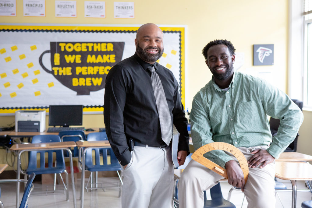 Two Male Middle School Math Teachers EDUimages By All4Ed Two Male Middle School Math Teachers EDUimages By All4Ed